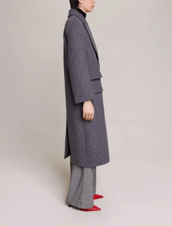 Maje Long Wool Coat