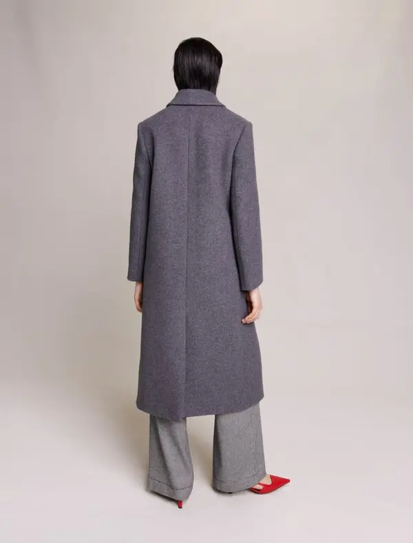 Maje Long Wool Coat