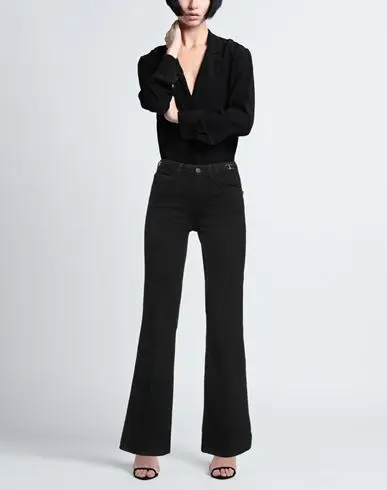 Maje Flared Jeans With Appliqués - Black