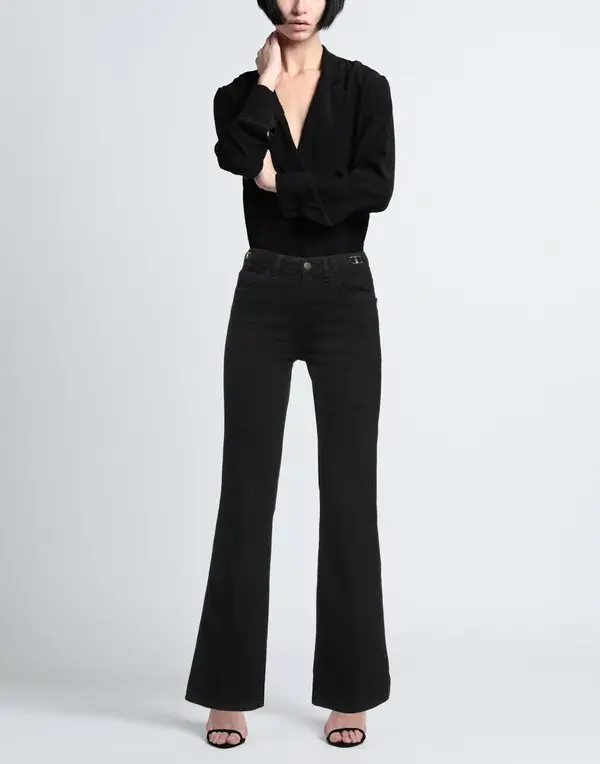 Maje Flared Jeans With Appliqués - Black