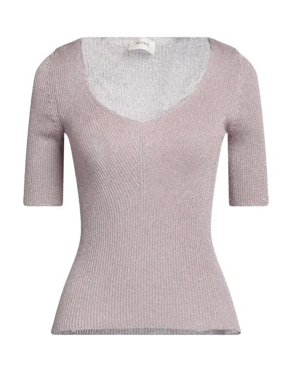VICOLO Knitted Lamé Top