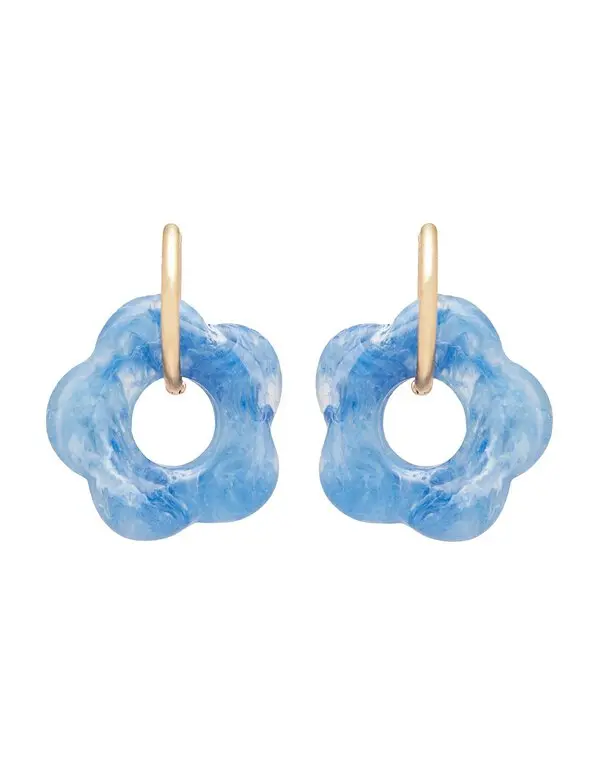 8 BY YOOX Small Hoop Earrings With Flower Pendant
