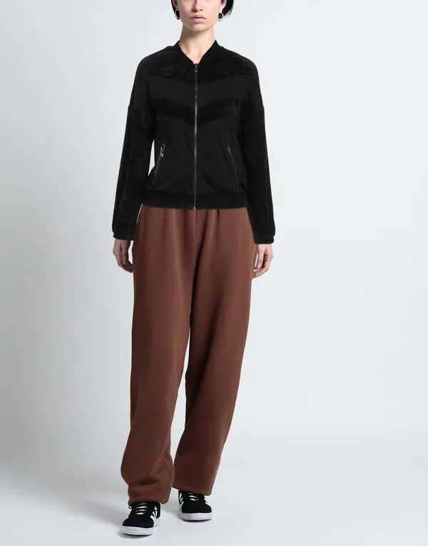 DIANA GALLESI Solid V-neck Zip-up Sweatshirt