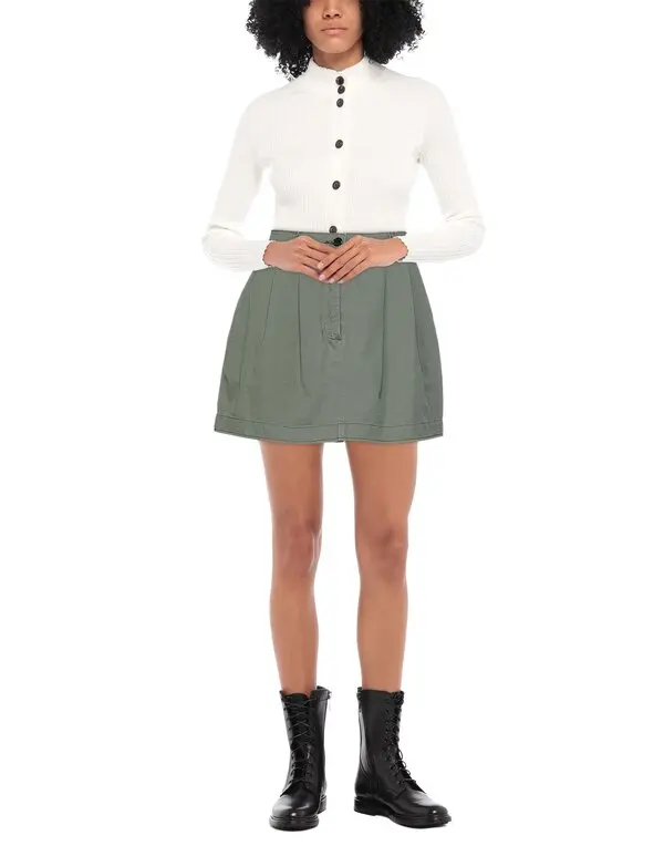 DEPARTMENT 5 Mini Flared Cotton Skirt - Green