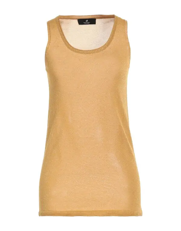 COMPAGNIA ITALIANA Sleeveless Knit Top - Yellow