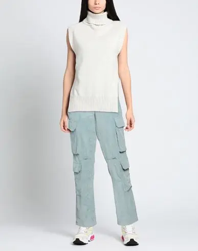 VICOLO Straight Leg Velvet Trousers - Blue