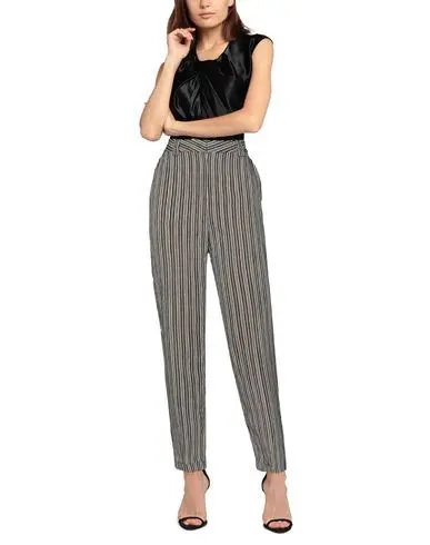 MANILA GRACE Striped Crepe Tapered Pants