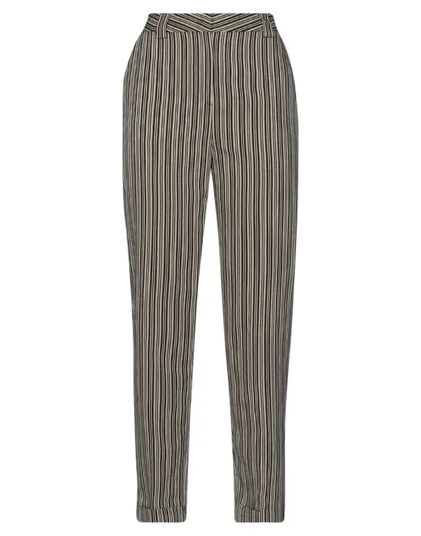 MANILA GRACE Striped Crepe Tapered Pants