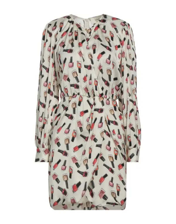 VICOLO Mini Trapeze Dress - Beige