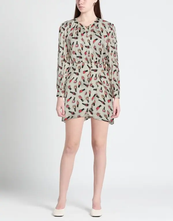 VICOLO Mini Trapeze Dress - Beige