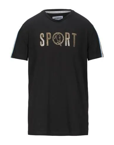 BIKKEMBERGS T-shirt Size Cotton, Elastane - Black
