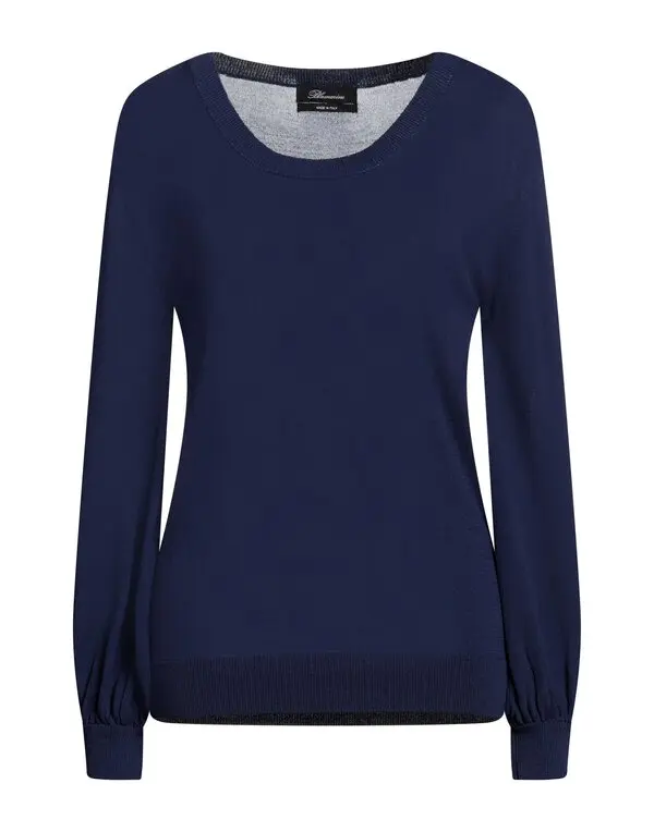 Blumarine Sweater In Viscose And Polyamide - Navy Blue