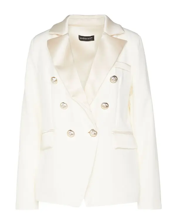 VANESSA SCOTT Double-breasted Blazer - White