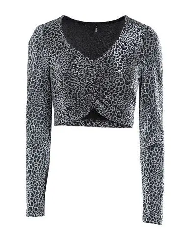 Only Metallic Leopard Print Crop Top