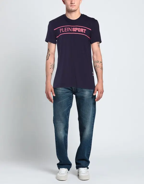 PLEIN SPORT T-shirt Size Cotton, Elastane - Navy