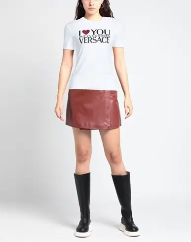 Versace Printed T-shirt With Crystal Embellishments - White