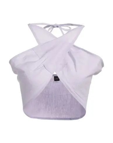 OW Viscose-linen Wrap Top - Purple