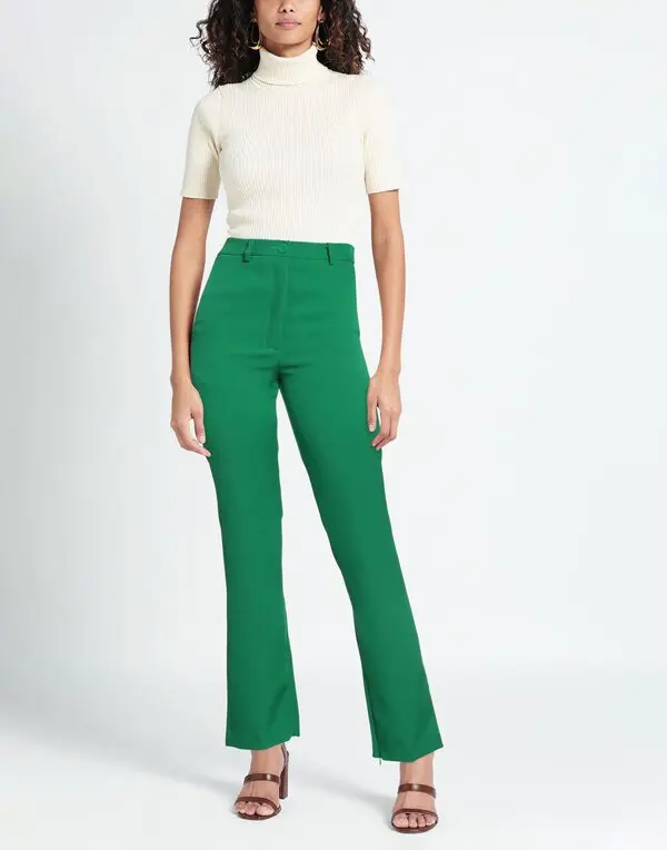 VICOLO Crepe Bootcut Pants - Green
