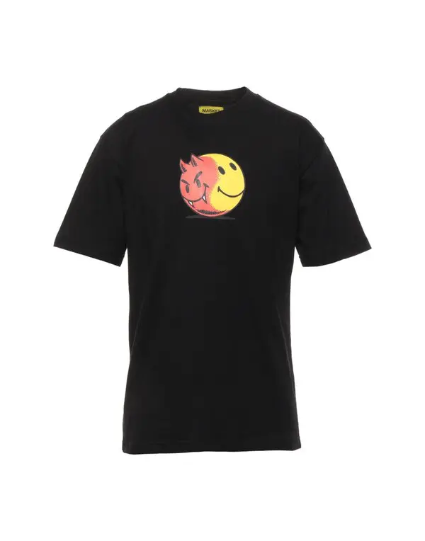MARKET Smiley Good And Evil T-shirt T-shirt Size Cotton