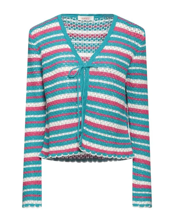 KONTATTO Striped Knit Cardigan