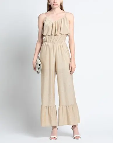 COTAZUR Jersey Lamé Jumpsuit - Beige