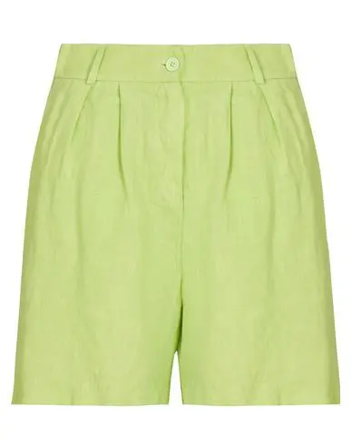 8 BY YOOX Linen High-waist Pleated Bermuda Shorts