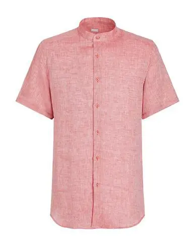 8 BY YOOX Linen Korean Collar S/sleeve Regular-fit Shirt Shirt Size Linen