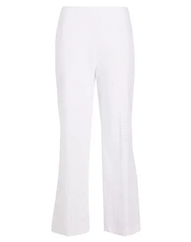 8 BY YOOX Cotton Lace Straight Leg Pants - White