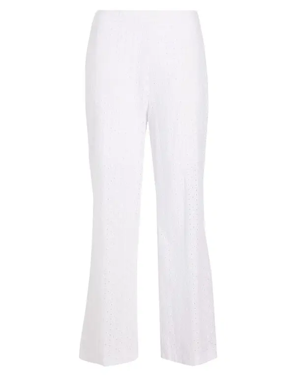 8 BY YOOX Cotton Lace Straight Leg Pants - White