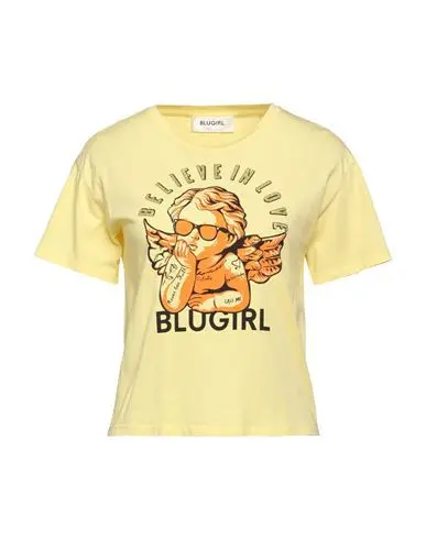 BLUGIRL Printed Cotton T-shirt - Yellow
