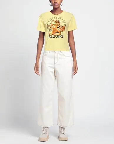 BLUGIRL Printed Cotton T-shirt - Yellow