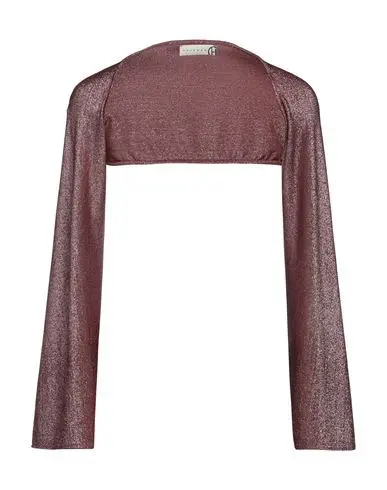 HAVEONE Knitted Lamé Shrug - Brown