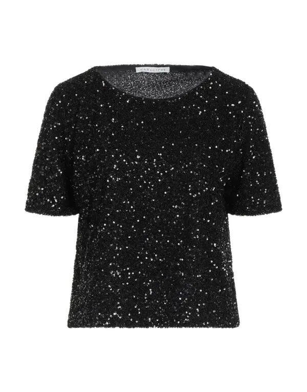 CARACTÈRE Sequin-embellished Tulle Top - Black