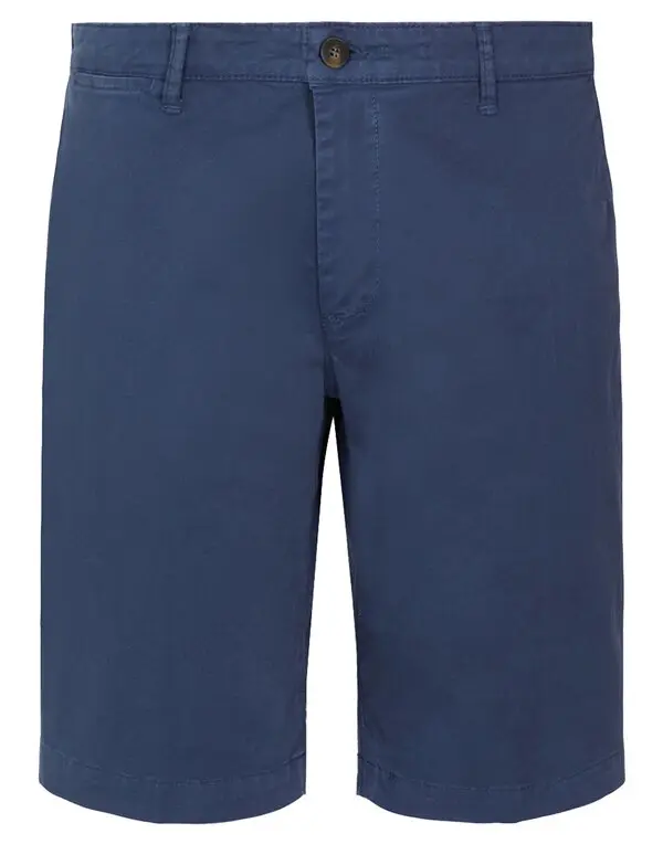 8 BY YOOX Organic Cotton Stretch Twill Bermuda Shorts - Navy