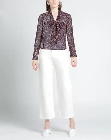 Patrizia Pepe Bow Blouse - Burgundy