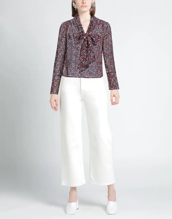 Patrizia Pepe Bow Blouse - Burgundy