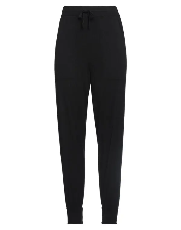 SOALLURE Tapered Knit Pants - Black