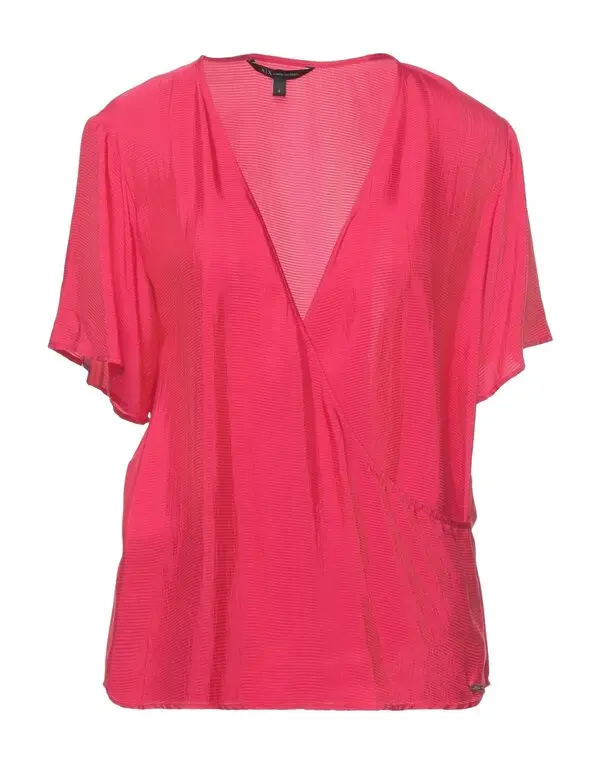Armani Exchange Satin Striped Top - Pink