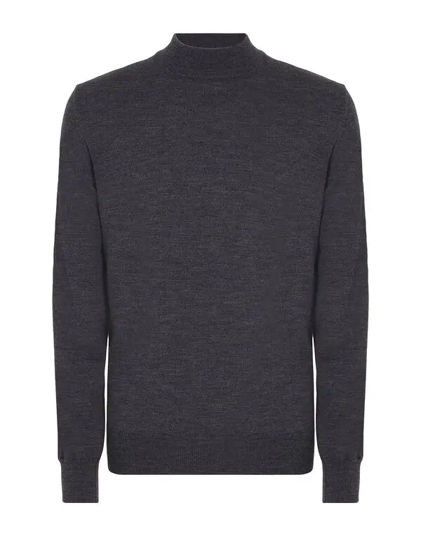 8 BY YOOX Regular-fit Mock-neck Merino Wool Turtleneck