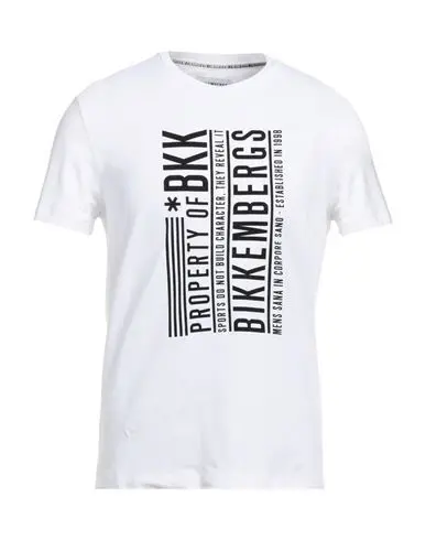 BIKKEMBERGS T-shirt Size Cotton, Elastane - White