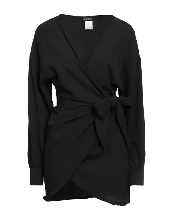 MOEVA Mini Wrap Dress - Black
