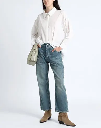 Topshop Cotton Straight-leg Jeans
