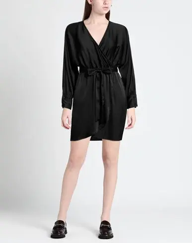 KAOS Mini Wrap Dress - Black