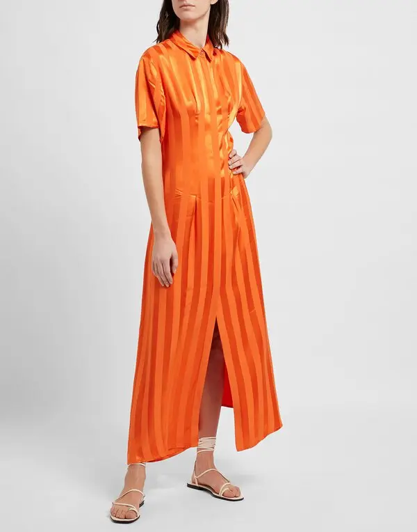 yoox orange dress CLIPS Dresses | Orange Womens Midi Dress