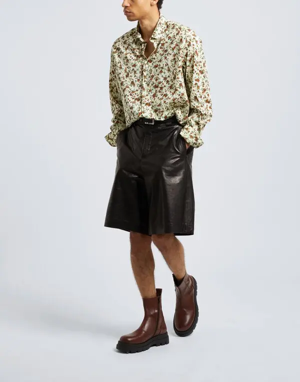 8 BY YOOX Printed Regular Shirt Shirt Size Cotton, Polyester