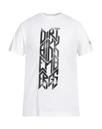 BIKKEMBERGS T-shirt Size Cotton, Elastane - White