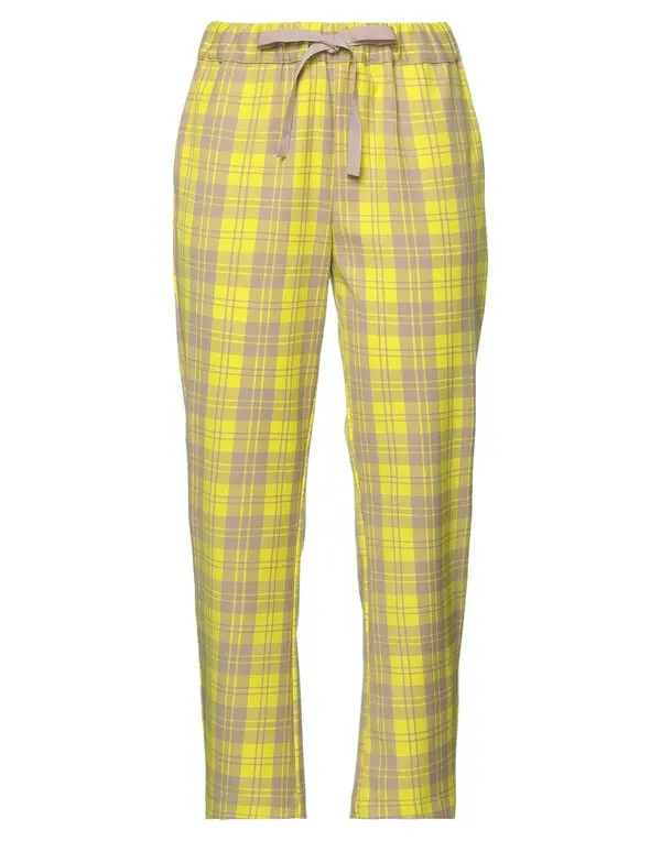 SEMICOUTURE Tartan Tapered Pants - Yellow