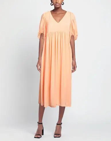 KATIA GIANNINI Midi Trapeze Dress - Apricot