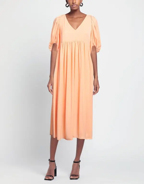 KATIA GIANNINI Midi Trapeze Dress - Apricot