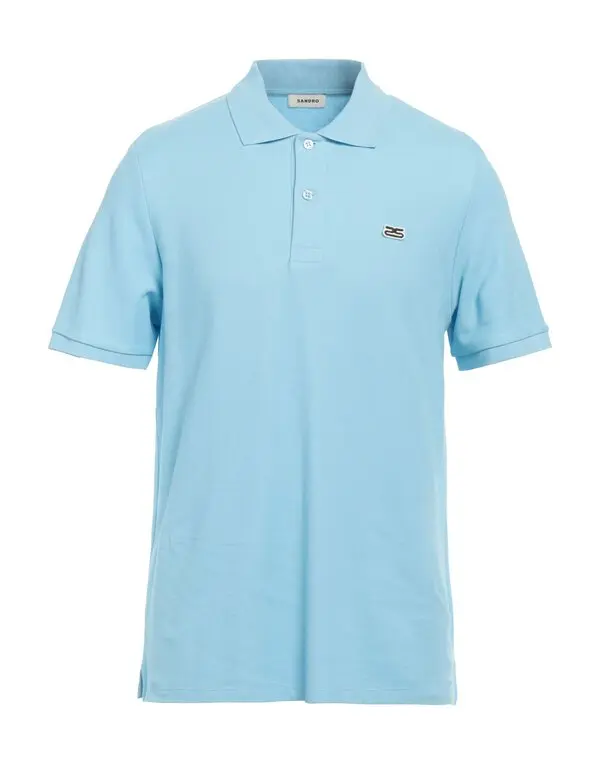 Sandro Polo Shirt Size Cotton, Elastane, Polyester - Blue